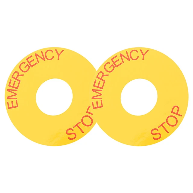 EMERGENCY STOP SIGN Sticker for Industrial Machinery - 2pcs £6.99 ...
