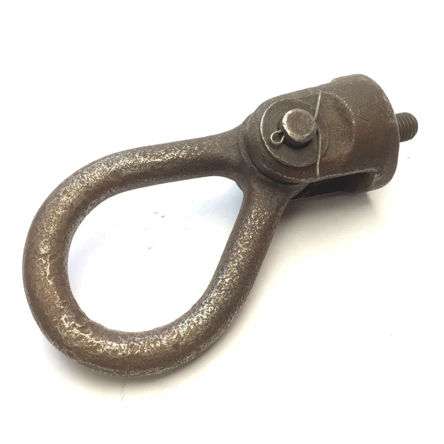 THREADED STEEL BOLT-ON Hoist Lifting Loop Ring, 0.70" x 3.6", Threads ...