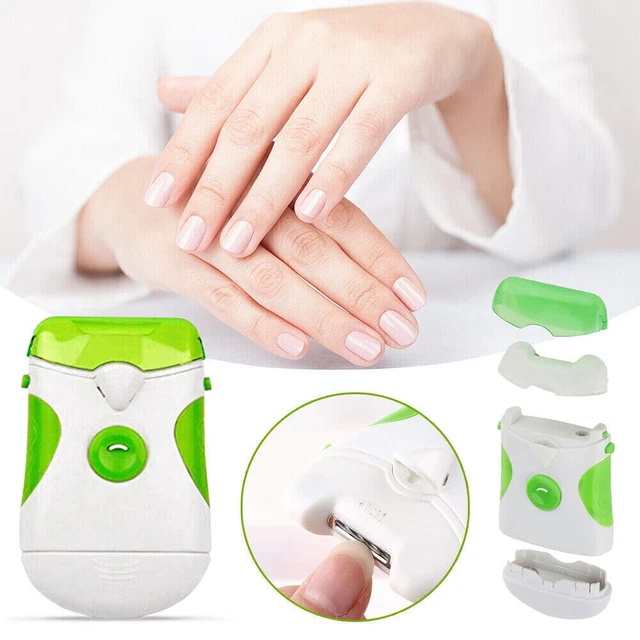 ELECTRIC NAIL TRIMMER Clipper Cutter File Toenail Fingernail Manicure ...