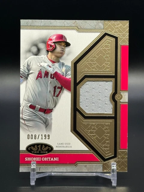 2024 TOPPS TIER Shohei Ohtani Game-Used Jersey Relic 008/199 T1R-SO EUR ...