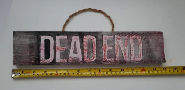 CARTELLO IN LEGNO Fatto A Mano Dead End Film Horror Cartello Stradale ...