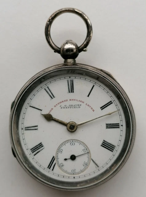 TASCHENUHR SILBER J.G. Graves Express English Lever 1898 TPH Thomas ...