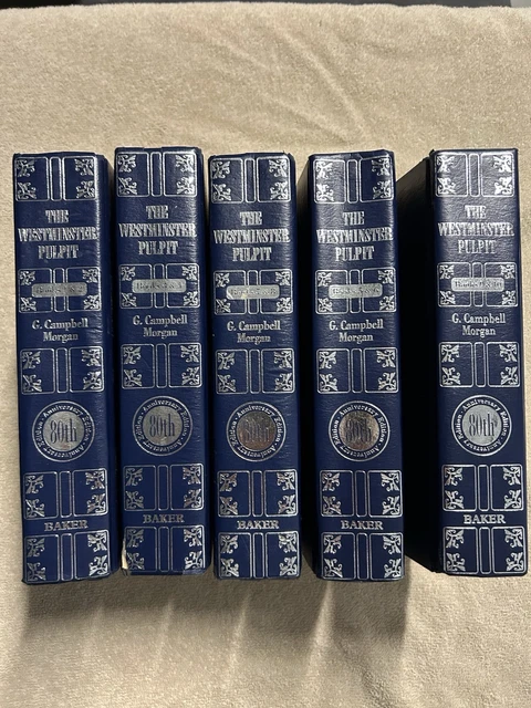 THE WESTMINSTER PULPIT G Campbell Morgan 80th Anniv 5-Vol Baker HC Set ...
