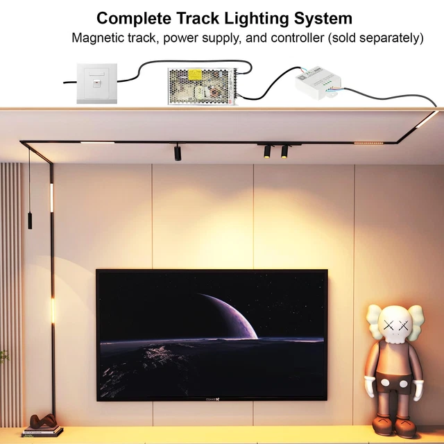 GRILLE SPOTLIGHT MAGNETIC Track Head, 24V 15W Dimmable LED Lamp for ...