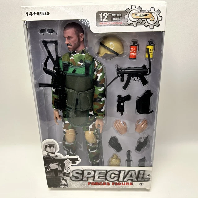 RC DRIVER 12& ACTION FIGURE POSEABLE Special Forces SWAT Military w ...