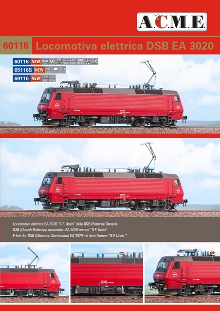 ACME 69116 EA 3020 Livery Red, New Logo Dsb , DCC Sound $747.53 ...