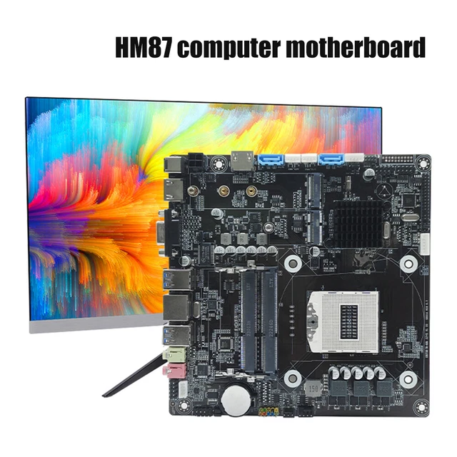 HM87 MOTHERBOARD KIT USB3.0 SATA M.2 Nvme M PCI Express LGA946 1000Mbps ...