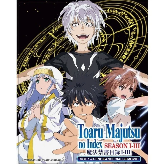 DVD ANIME A Certain Magical Index Season 1-3 + Specials + Movie ...