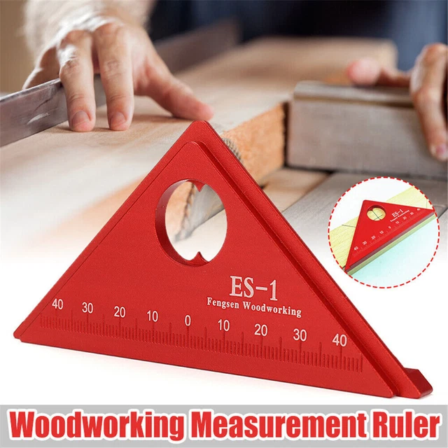 METRIC ALUMINUM SPEED Square Triangle Angle Protractor Guide Ruler ...