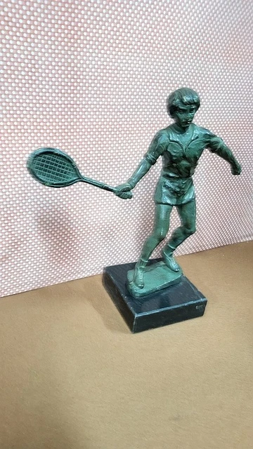 SIMAR SIGN BRONZE Tennis Player Statue $152.51 - PicClick CA