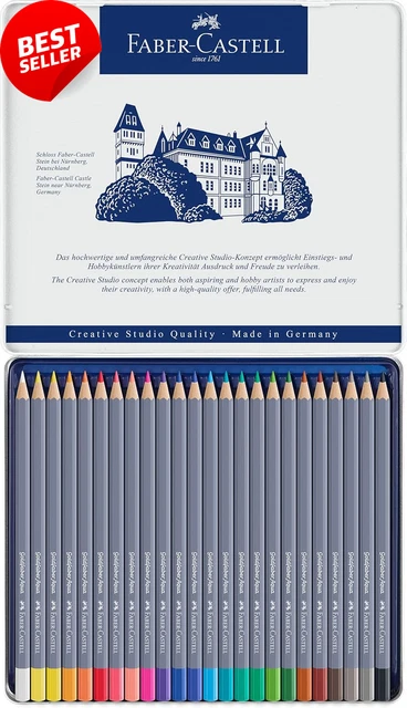 GOLDFABER AQUA WATERCOLOUR Pencils, Tin of 24, (18-114624) $44.03 ...