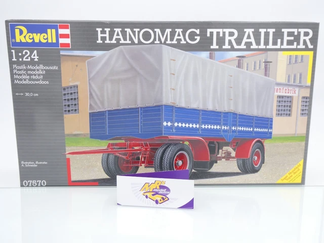 REVELL 07570 # 2-Achs Hanomag Anhänger 3-Decals Versionen Bausatz OVP 1 ...