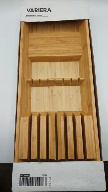 IKEA VARIERA KITCHEN Wooden Bamboo Knife Block/Tray by MARCUS ARVONEN £ ...