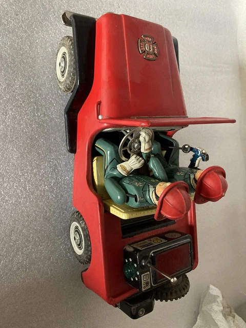 FIRE COMMAND CAR comando pompieri fuoco antincendio japponese in latta ...
