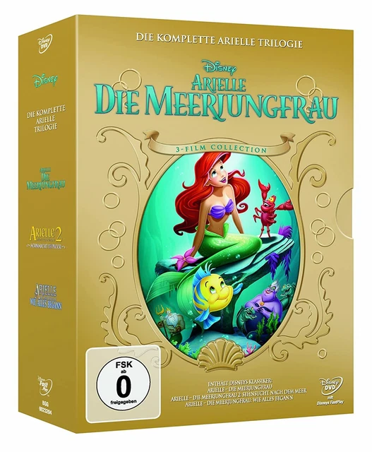 WALT DISNEY ARIEL The Mermaid Trilogy 3 DVD Box Set All Parts New OVP £ ...