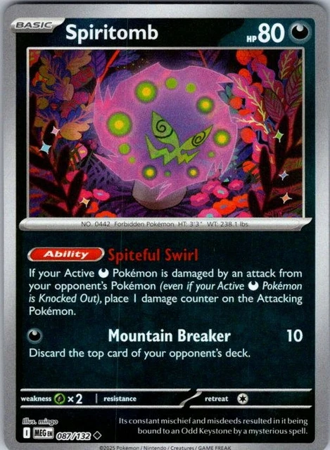 POKEMON | ME01: Mega Evolution | Spiritomb - | 087/132 | Reverse Holo ...