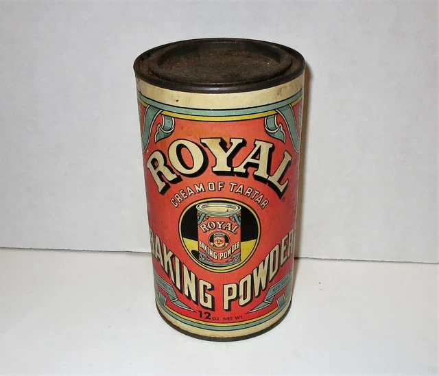 VINTAGE 1963 ROYAL Baking Powder Cream of Tarter Tin Can Standard ...