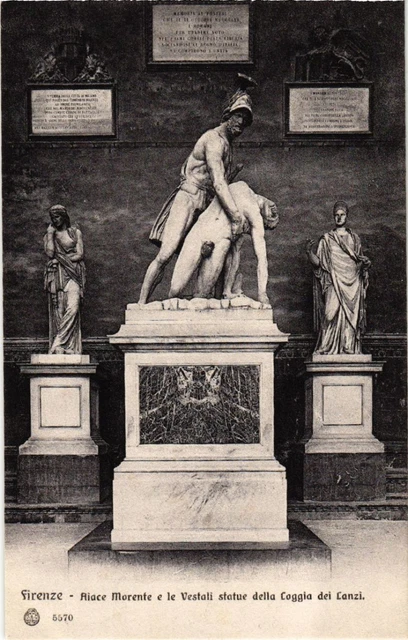 CPA AK FIRENZE Aiace Morente e le Vestali statue della Loggia ITALY ...