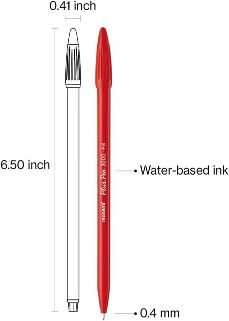 MONAMI PLUS 3000 Office Sign Pen Felt Tip Water Based Ink Color Pen ...