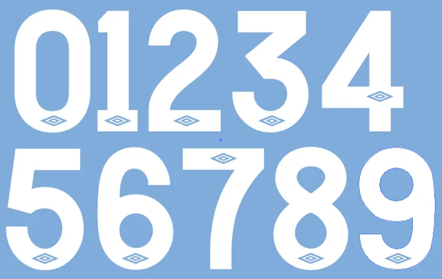 UMBRO 80S VINYL Football Shirt Soccer Numbers Heat Jersey Everton Spurs ...