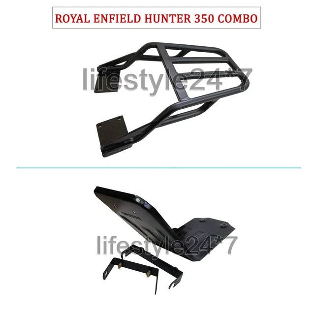 FIT FOR ROYAL Enfield HUNTER 350 Rear Rack, Sump Guard, Tail Tidy ...