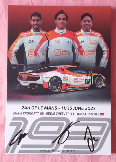 CARTE CARD DEDICACEE 24 Heures Du Mans 2025 Ferrari #193 Le Mans 24H ...