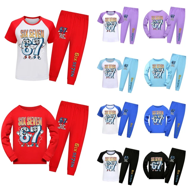 KIDS 67 SIX Seven Steal A Brainrot Pyjamas Loungewear Nightwear Top ...