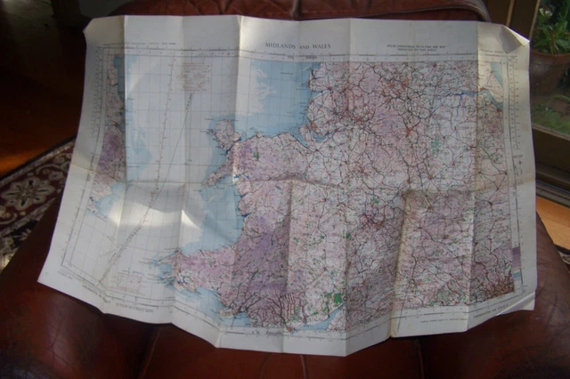 ORIGINAL WW2 RAF raaf rcaf saaf maps of england midlands and wales ...