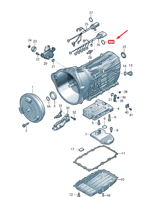 VW TOUAREG 7P MK2 Auto Gearbox Wiring Seal Ring 09D321181A NEW GENUINE ...