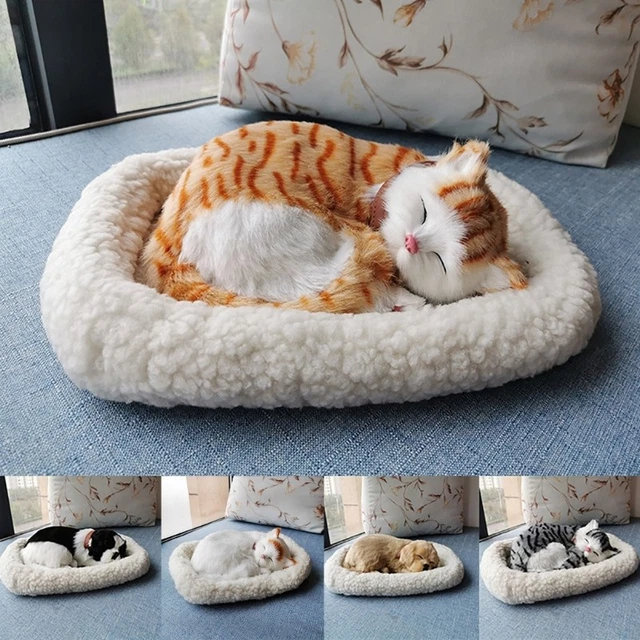 PLUSH BREATHING ANIMAL with Mat Simulation Furry for Doll Birthday ...