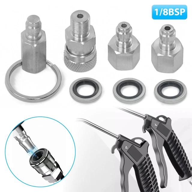 FOR PCP AIR Gun Rifle Filling Quick Release Coupler Adapter 1/8 BSPP ...