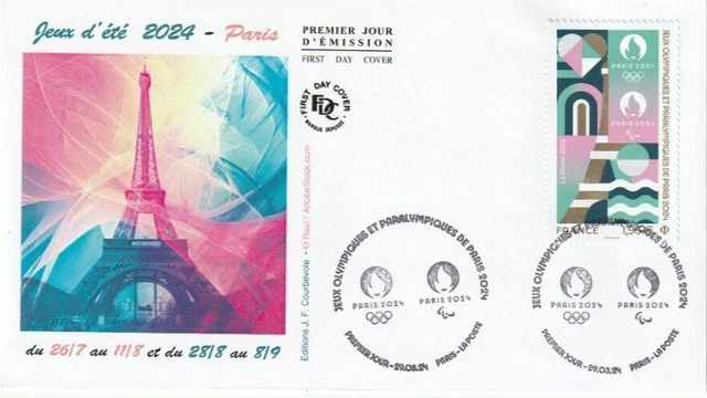 FDC 2024_ENVEL. 1ER jour_fdc_Jeux Olympiques et paralympiques de Paris ...