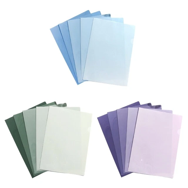 TOP AND SIDE Opening File Pocket Clear Side Cut File Covers Ducoments ...