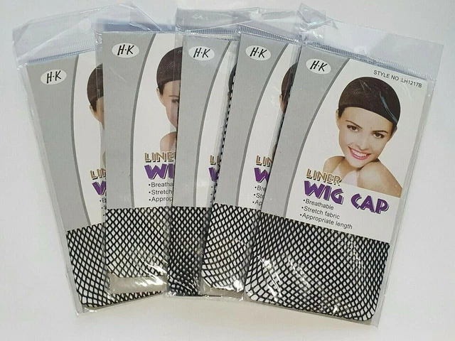 5 PACK BLACK Wig Caps for Women – Stretch Mesh Liner, Breathable Fit £7 ...