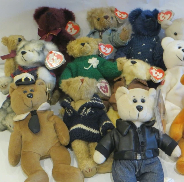 RARE TY BEANIE Bears Collectable Plush Toys £12.99 - PicClick UK