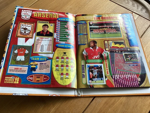 PREMIER LEAGUE MERLIN Sticker Book 1998 COMPLETE with a Hardback binder ...