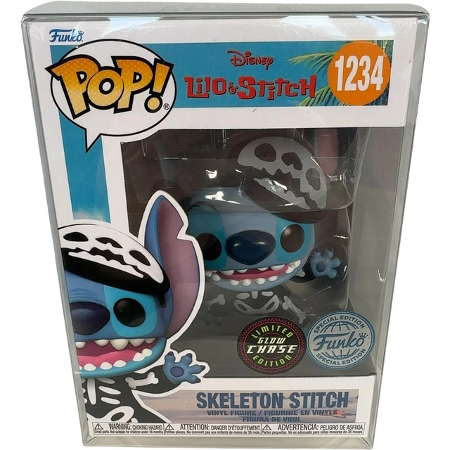 FUNKO POP DISNEY Lilo & Stitch Skeleton Stitch Figure 1234 Limited Glow ...