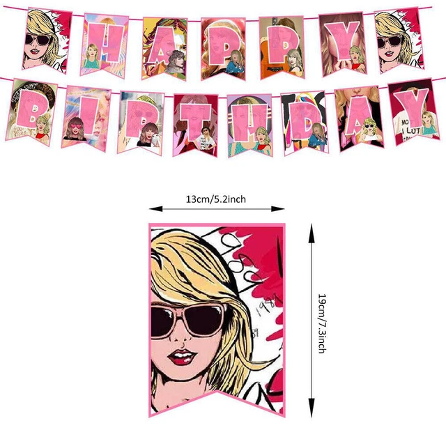 TAYLOR SWIFT THEME Party Balloons Decoration Birthday Banner Cake ...