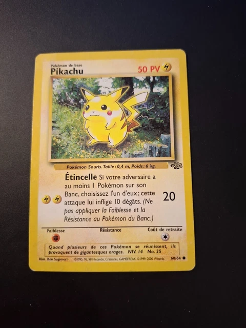 CARTE POKÉMON - Pikachu 60/64 Jungle Wizards 1999/2000 FR Unlimited ...