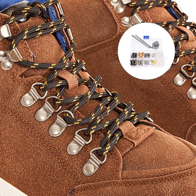 HIKING SHOES WITH Hook Repair Buckle Hooks Rivet Boot Eyelet Kit £24.18 ...