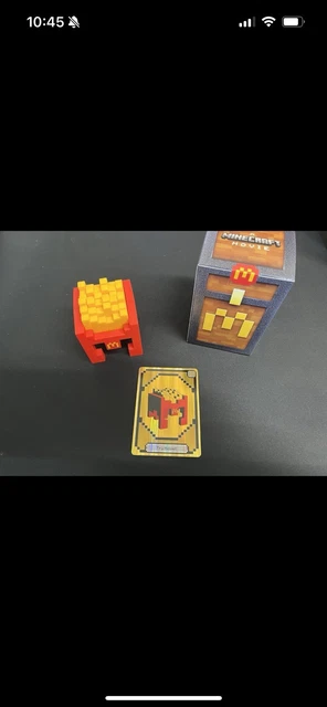 MINECRAFT MCDONALD’S FRY HELMET with Unused Code Card Still Sealed in ...