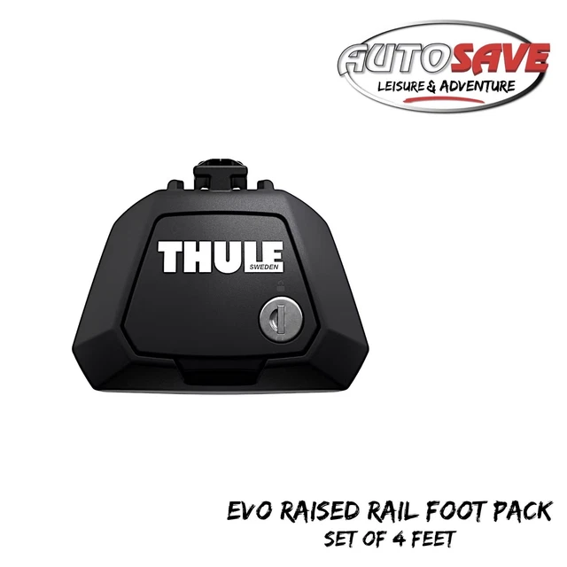 THULE 710410 EVO Raised Rail Foot Pack / Footpack (Set of 4 Feet) *NEW ...