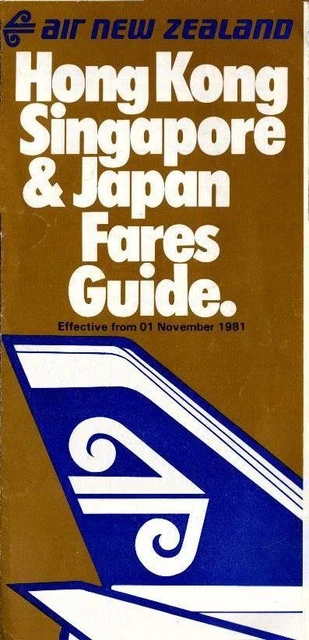 HONG KONG, SINGAPORE & Japan Fares Guide. Effective from 01 November 1981 air ne £5.98 - PicClick UK