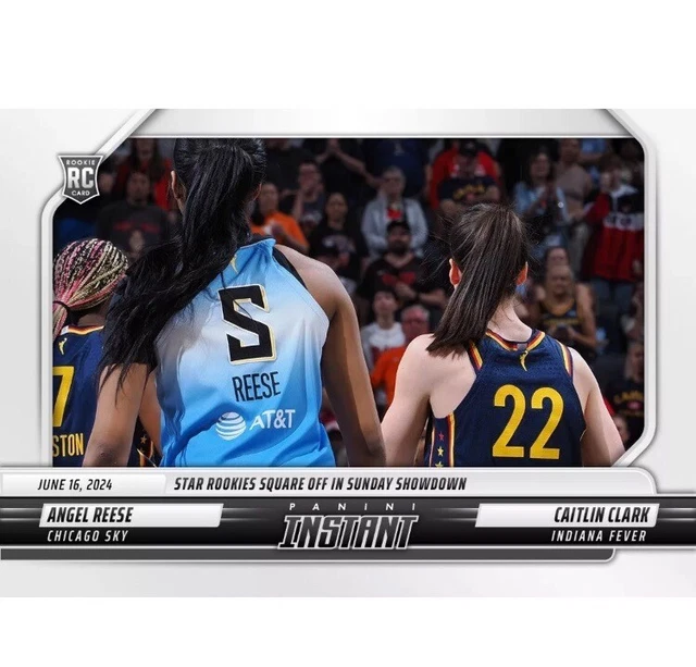 2024 CAITLIN CLARK Angel Reese Panini Instant WNBA Indiana Fieber RC ...