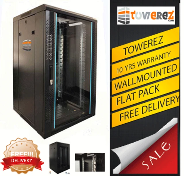 15U SERVER RACK DATA WALL CABINET 19 INCH 600 (W) x 590 (D) x 800 (H ...