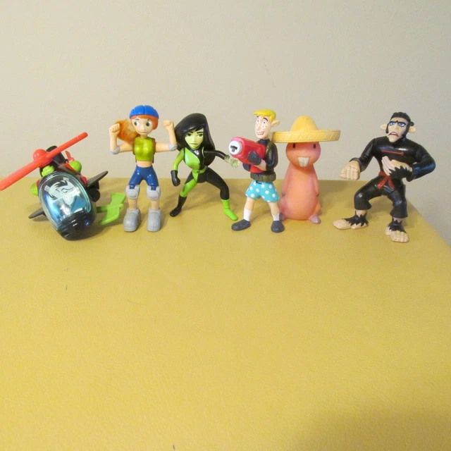 2003 MCDONALDS DISNEY KIM POSSIBLE LOT SET 6 FIGURES¤DRAKKEN¤RON¤SHEGO ...