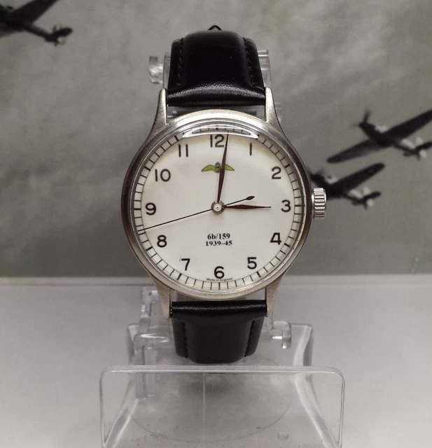 A CUSTOM MADE 'WW2 RAF Spitfire Pilots' Style Homage Quartz Watch Sweep ...