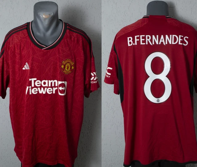 MANCHESTER UNITED B. Fernandes Jersey 2023/2024 Home Football Shirt ...