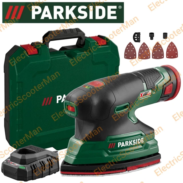 PARKSIDE 12V CORDLESS Detail Multi Sander Starter Set With 2Ah Battery ...