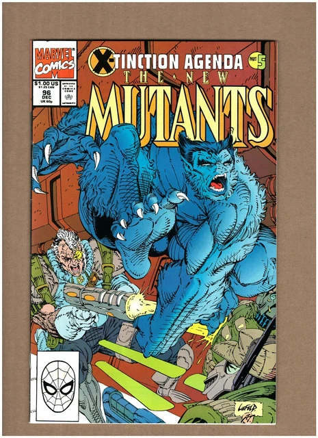 NEUF MUTANTS #96 Marvel Comics 1990 Rob Liefeld X-Tinction Agenda comme ...